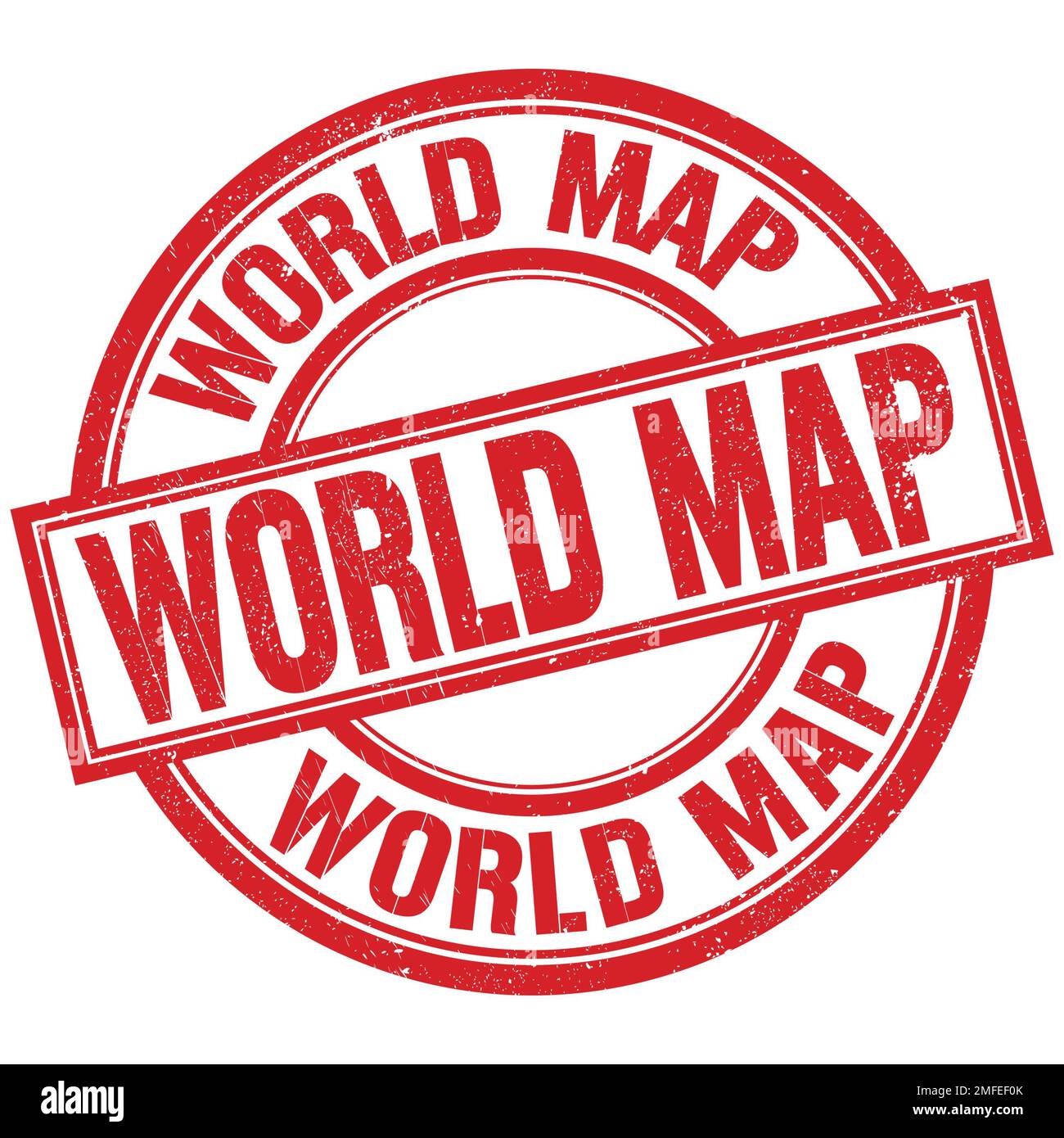 WORLD MAP text written word on red round stamp sign Stock Photo - Alamy