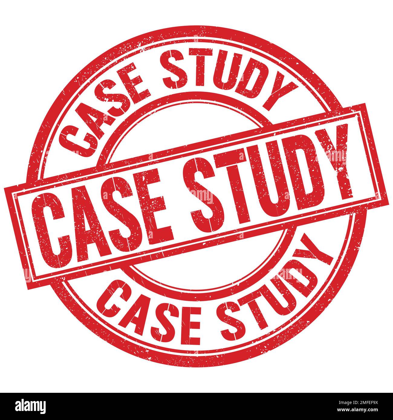 CASE STUDY text written word on red round stamp sign Stock Photo - Alamy