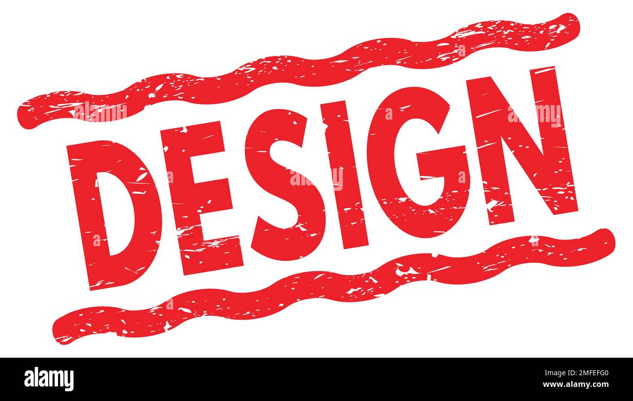 DESIGN text written on red lines stamp sign Stock Photo - Alamy