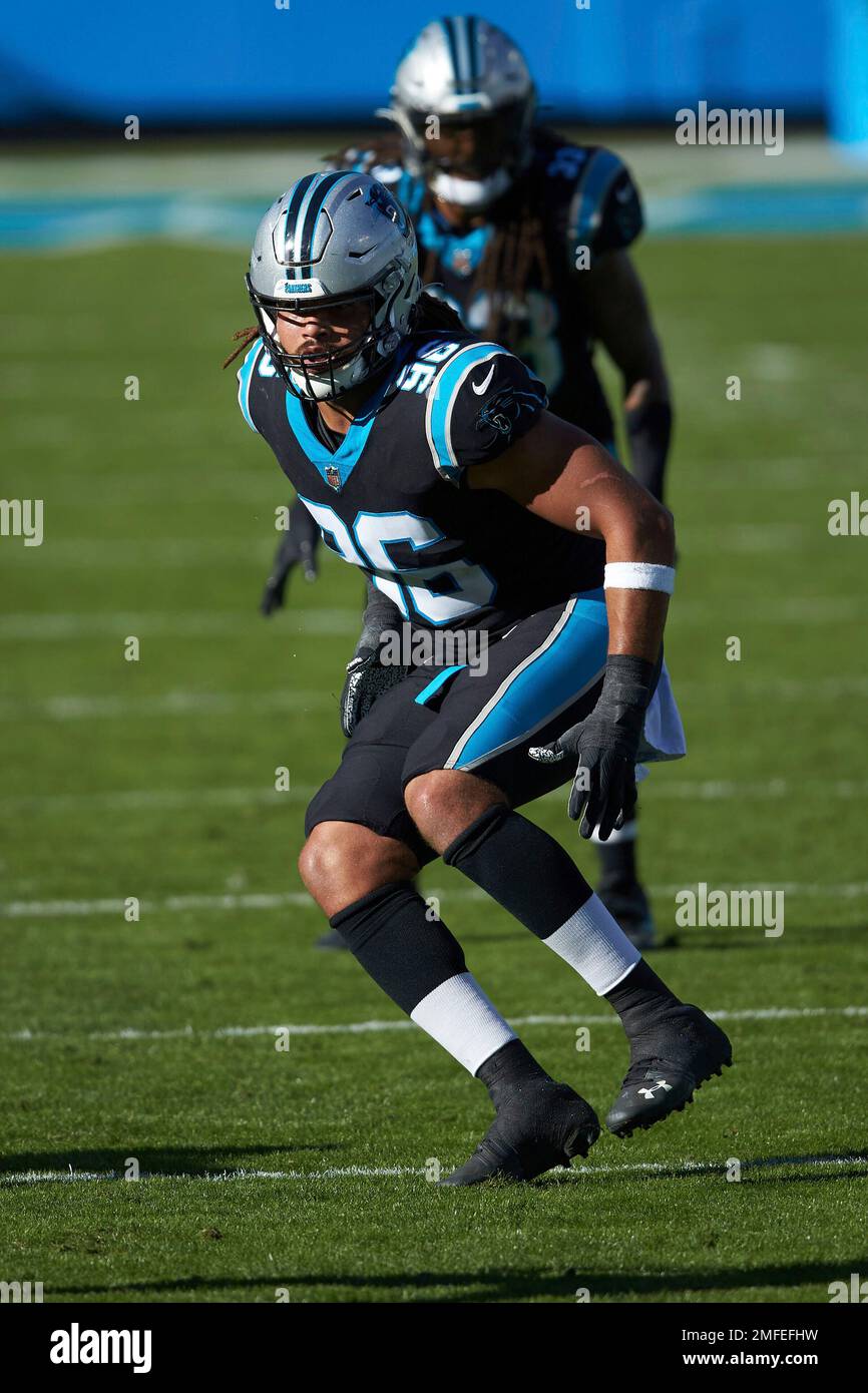 Carolina Panthers defensive end Austin Larkin (96) during an NFL ...