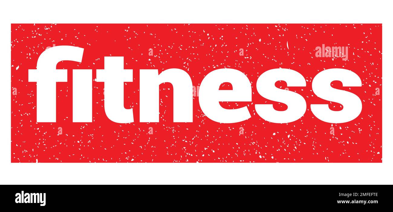 fitness text written on red grungy stamp sign Stock Photo - Alamy