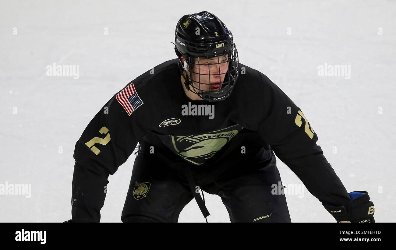 Army's Thomas Farrell (2) during an NCAA hockey game against American ...