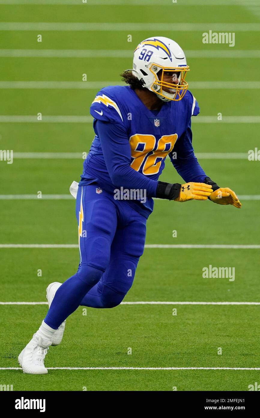 Los Angeles Chargers defensive end Isaac Rochell (98) runs during an ...
