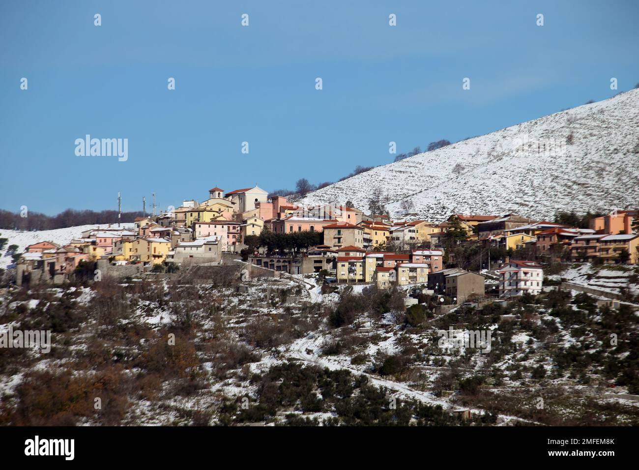 Campodimele, Italy - January 24, 2023: View of the village famous for ...