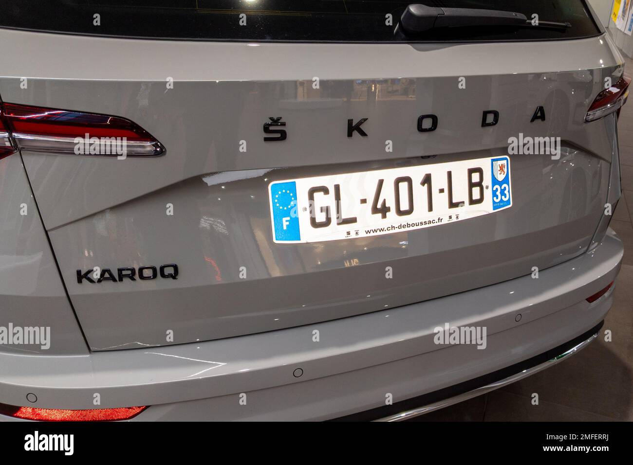 Bordeaux , Aquitaine France - 20 01 2023 : skoda karoq logo car brand ...