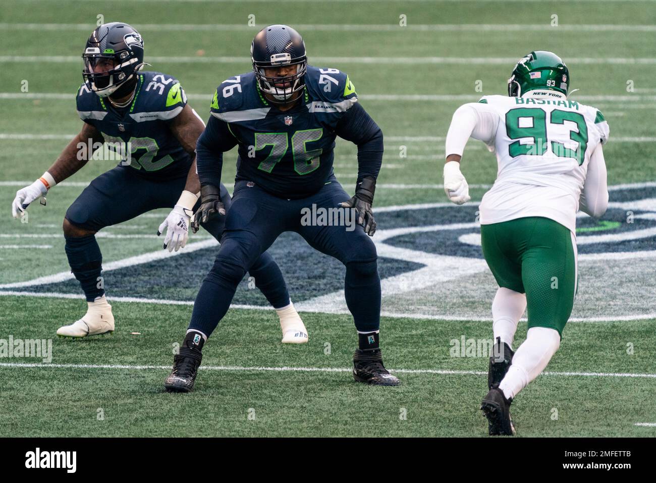 Seattle Seahawks offensive lineman Duane Brown is pictured during the ...