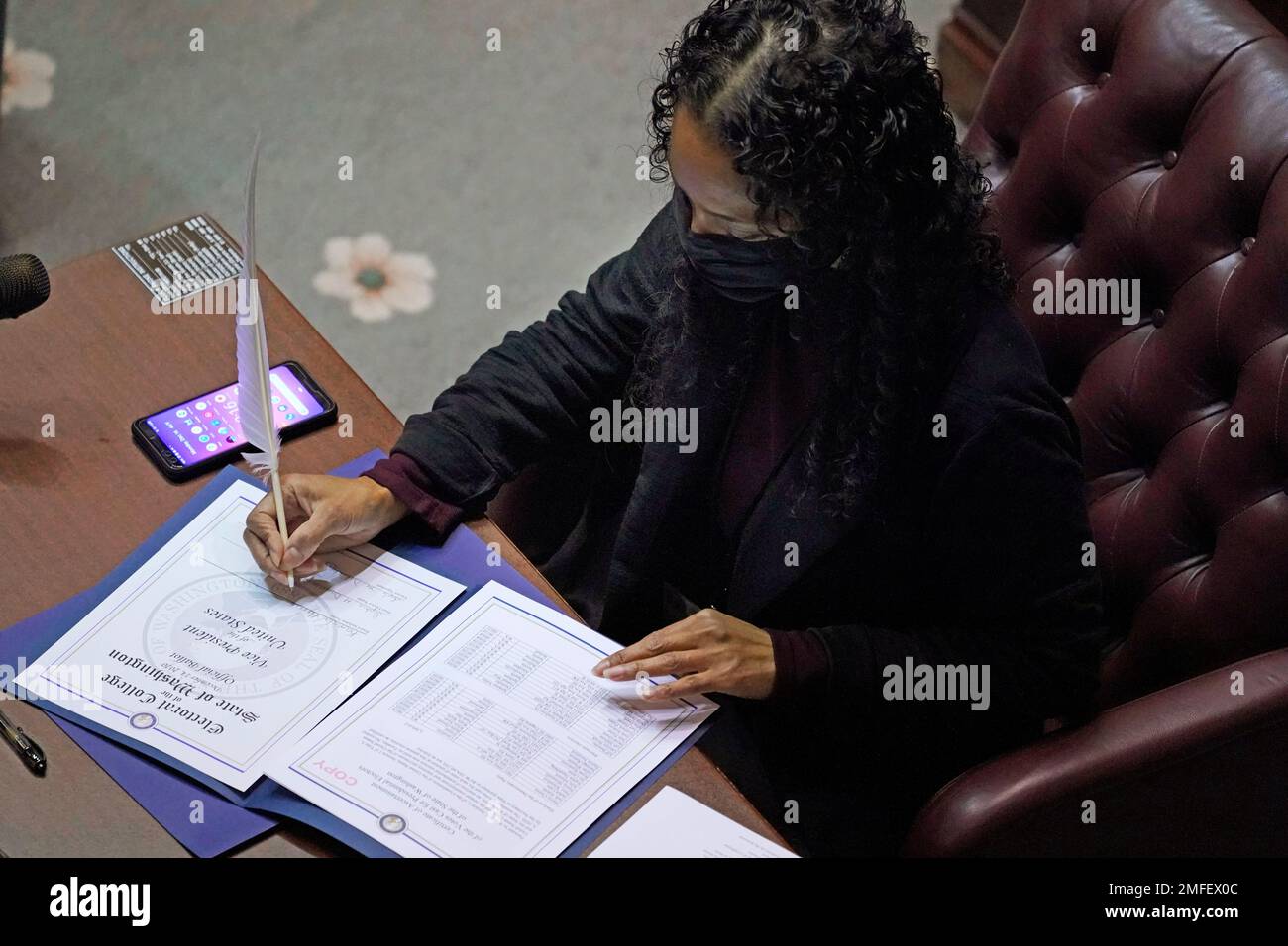 Democrat Sophia Danenberg, a member of Washington's Electoral College ...