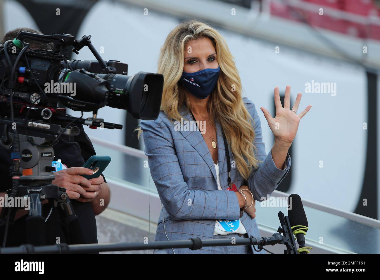 NFL Network reporter Sara Walsh is seen at a game between the Minnesota ...