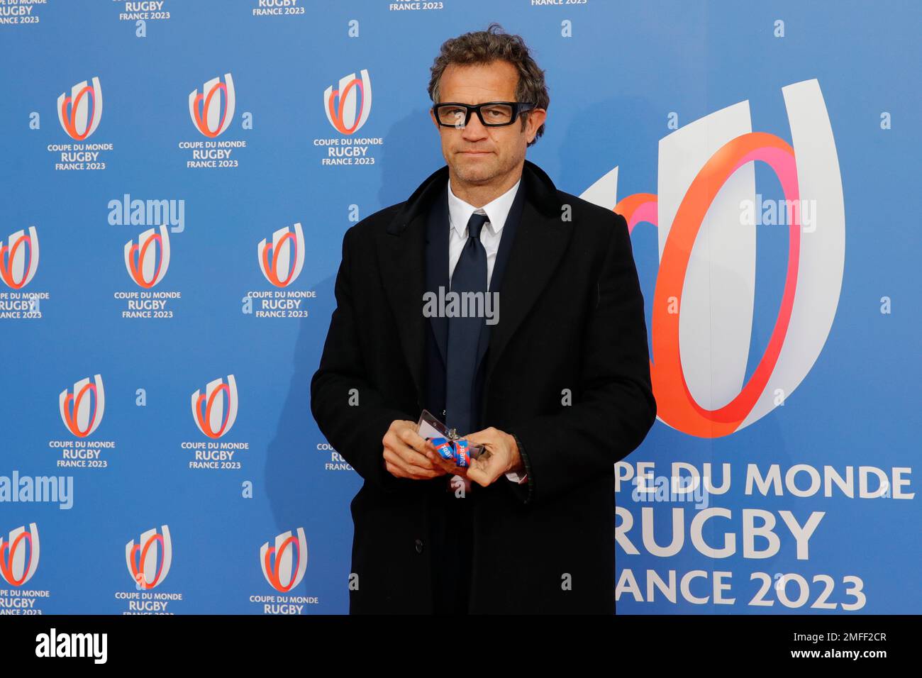 French rugby coach Fabien Galthie poses before the Rugby World Cup 2023 ...