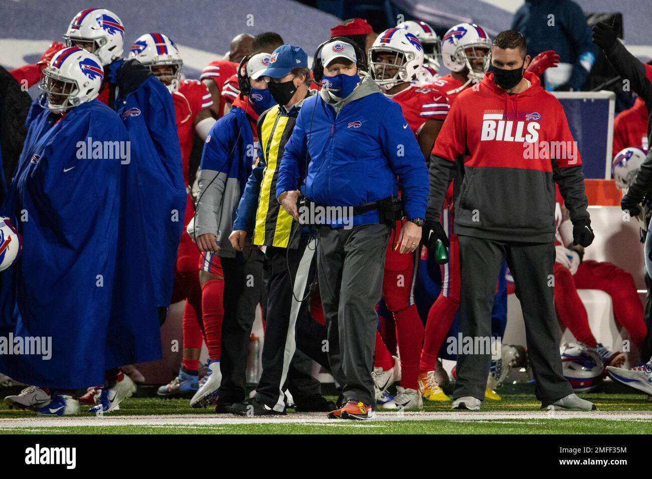 Buffalo Bills head coach Sean McDermott looks on during an NFL football ...