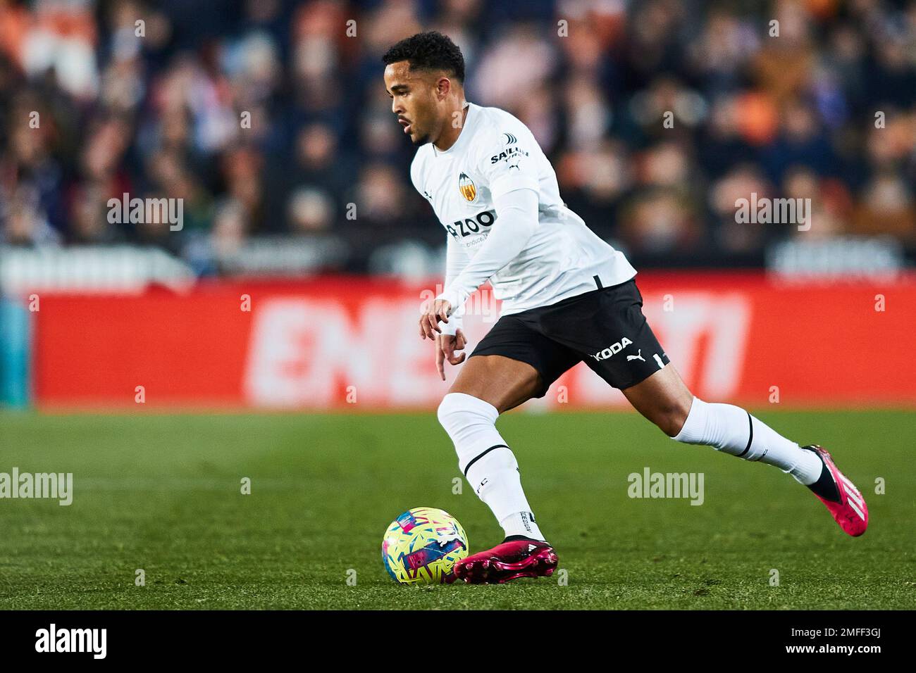 Justin Kluivert (Valencia CF, #9) runs with the ball Stock Photo - Alamy