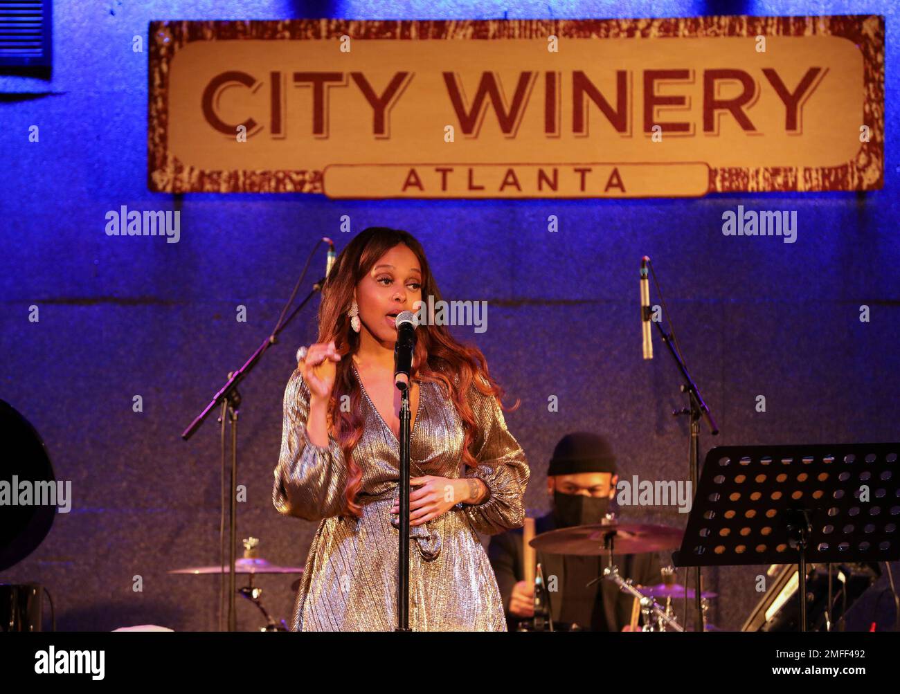 Chrisette Michele performs during the socially distanced and limited ...