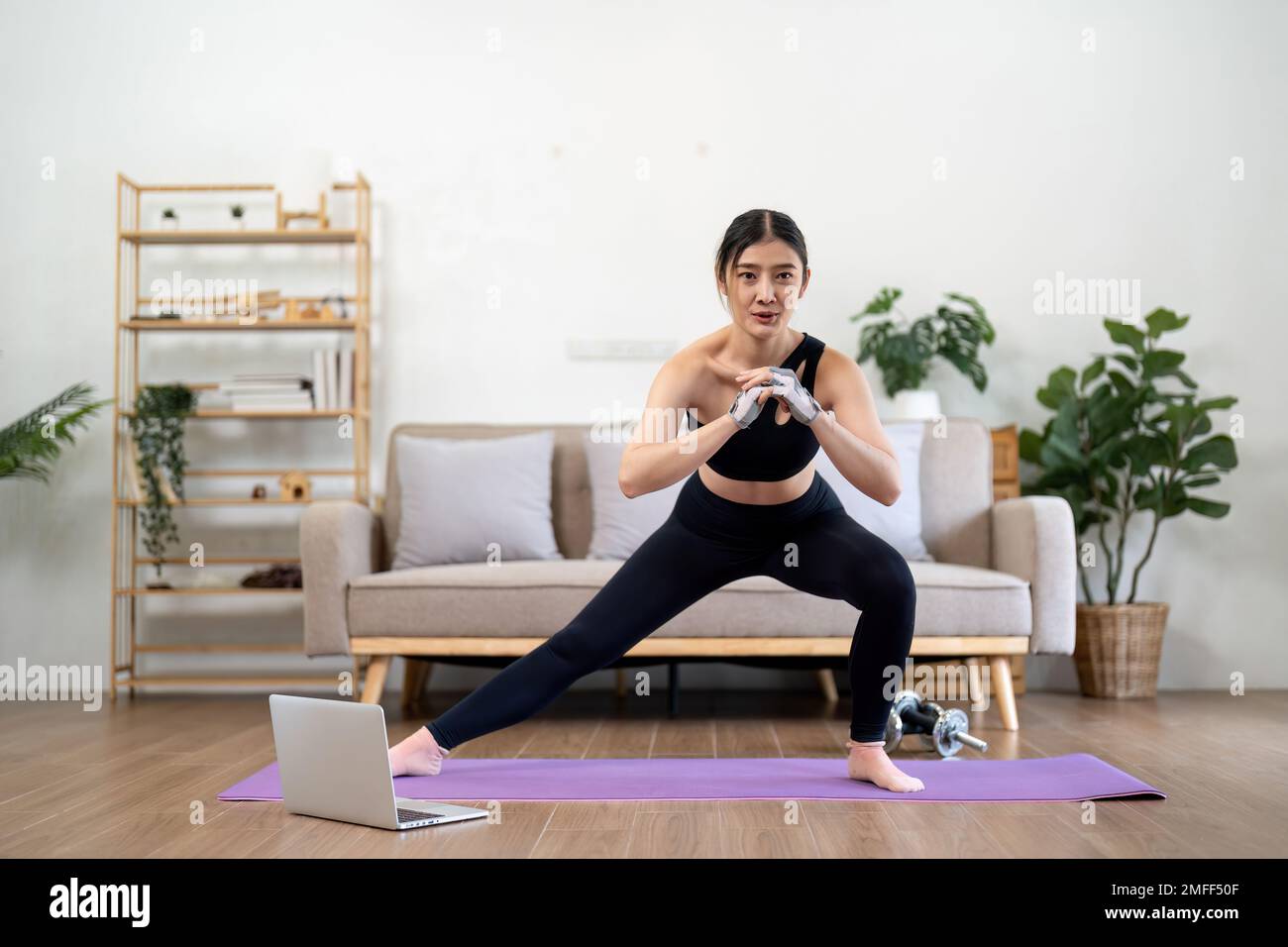 Asian woman training hi-res stock photography and images - Alamy