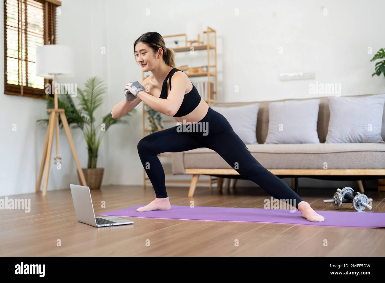 Asian woman training hi-res stock photography and images - Alamy