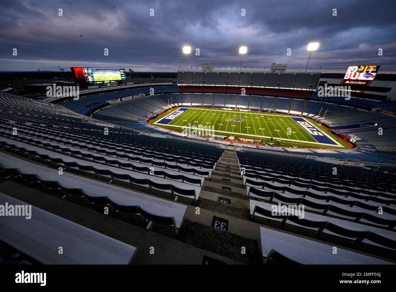 This is Bills Stadium before an NFL football game between the Buffalo ...