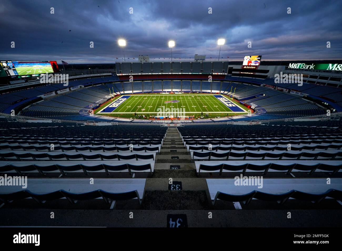 This is Bills Stadium before an NFL football game between the Buffalo ...