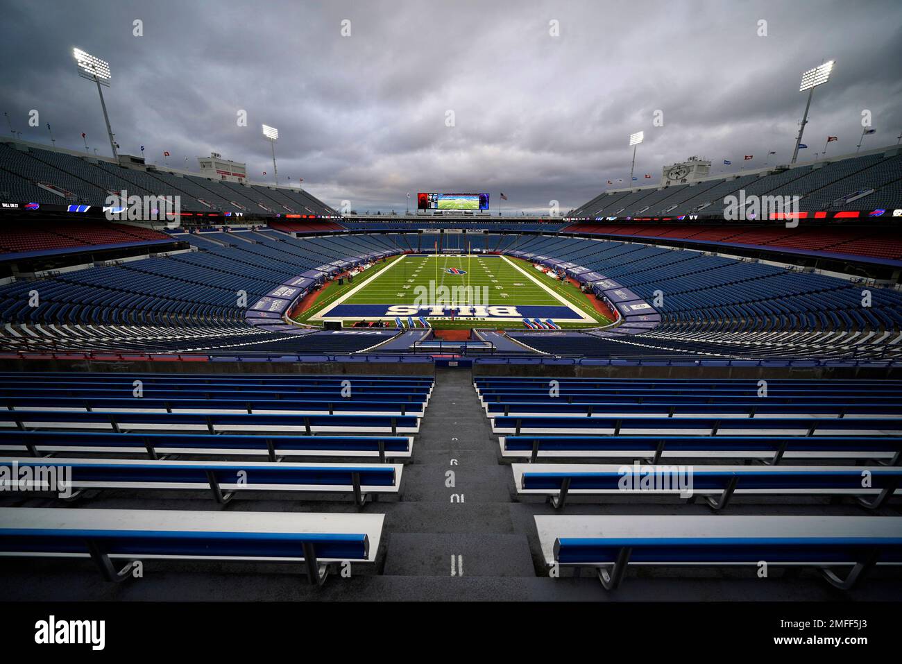 This is Bills Stadium before an NFL football game between the Buffalo ...