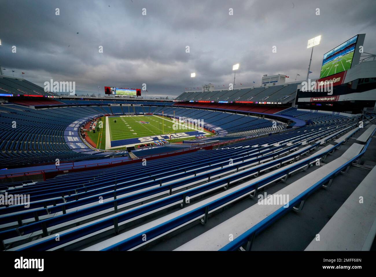 This is New Era Field before an NFL football game between the Buffalo ...