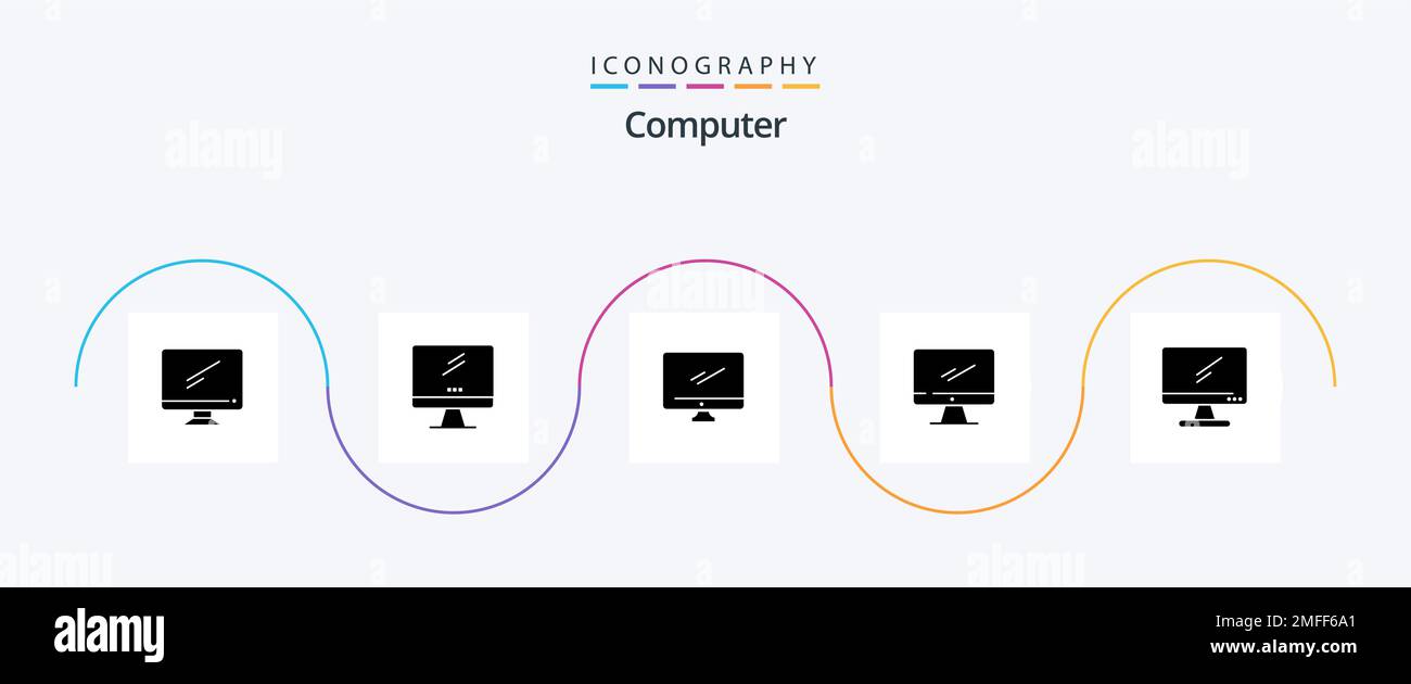 Computer Glyph 5 Icon Pack Including Stock Vector Image & Art - Alamy