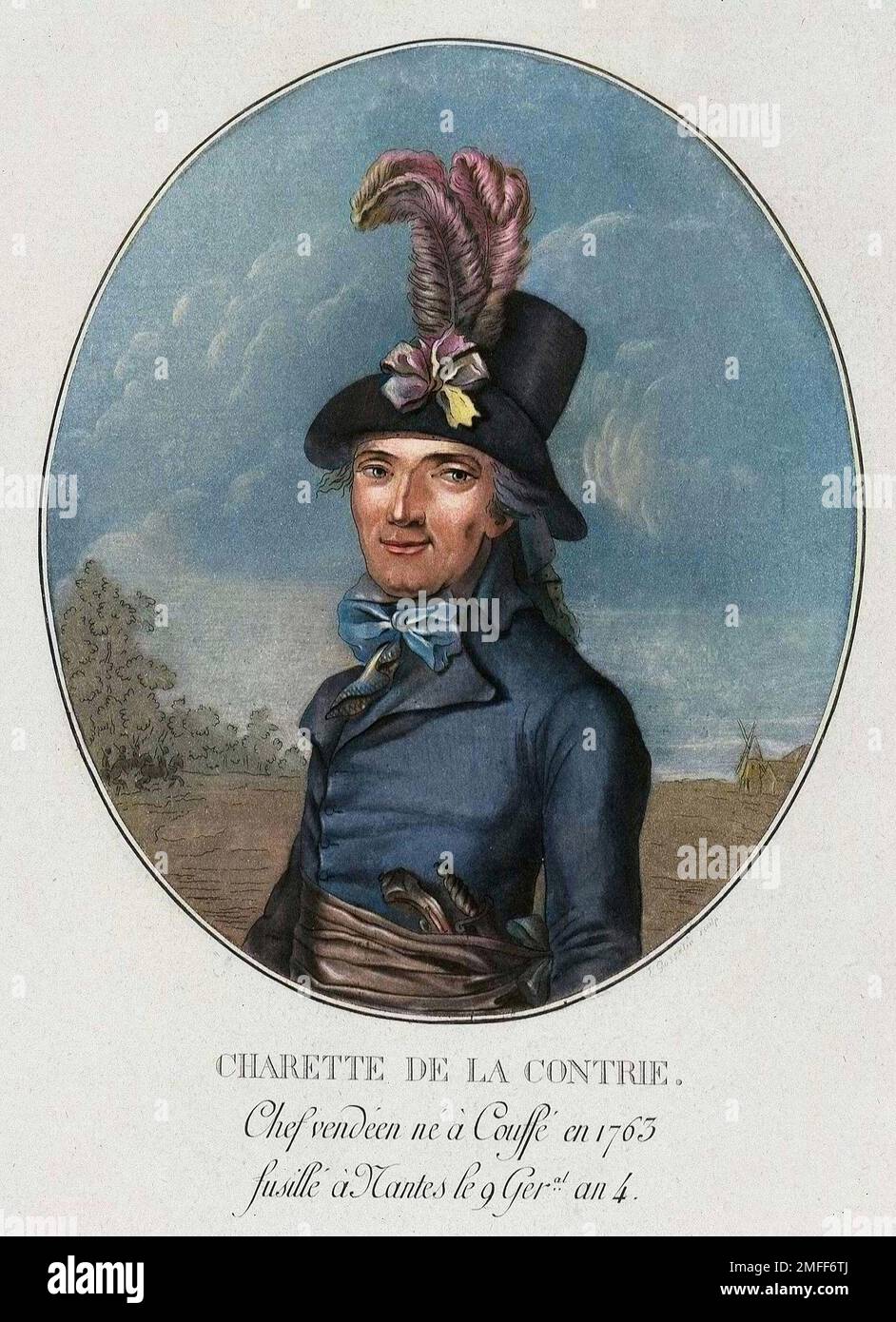 Portrait de Francois Athanase Charette de la Contrie, chef vendéen ...