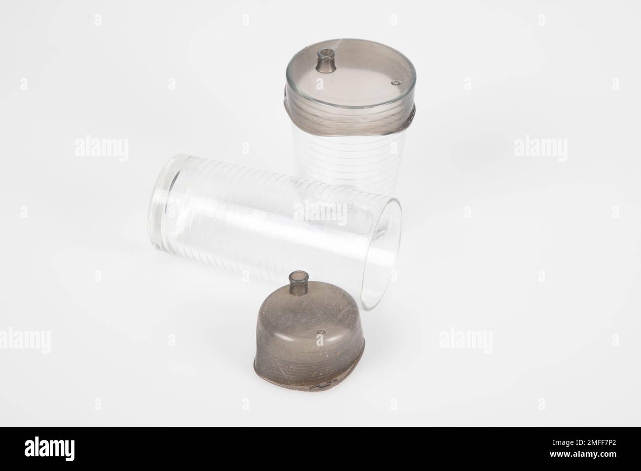 grey plastic round lid stopper for High-end anti-drug glass protection ...