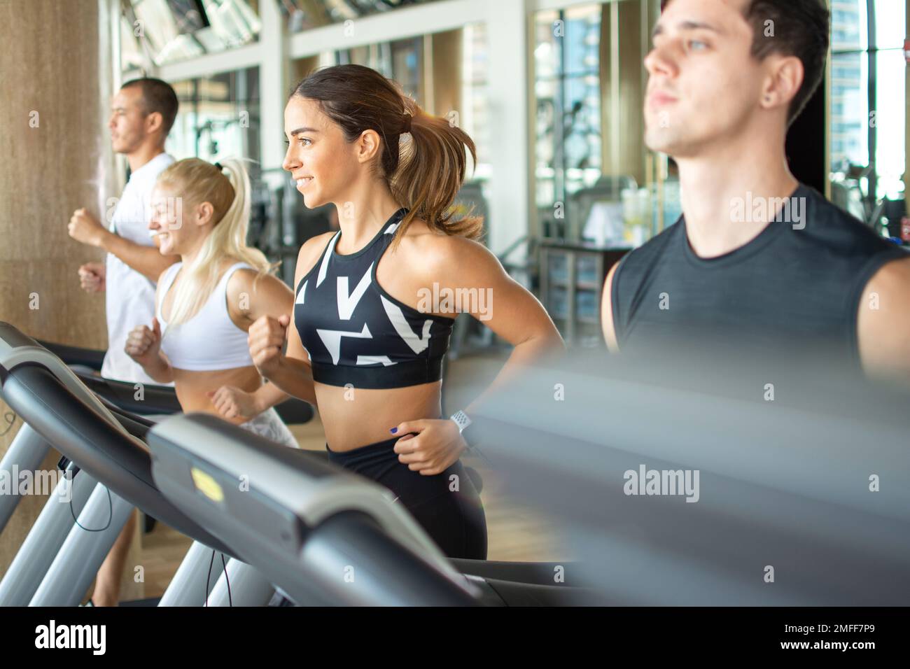 Sweat exercise gym treadmill hi-res stock photography and images - Alamy
