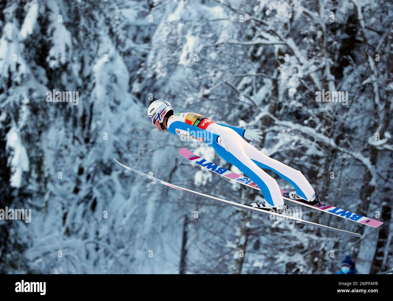 Daniel Andre Tande of Norway soars through the air during his trial ...