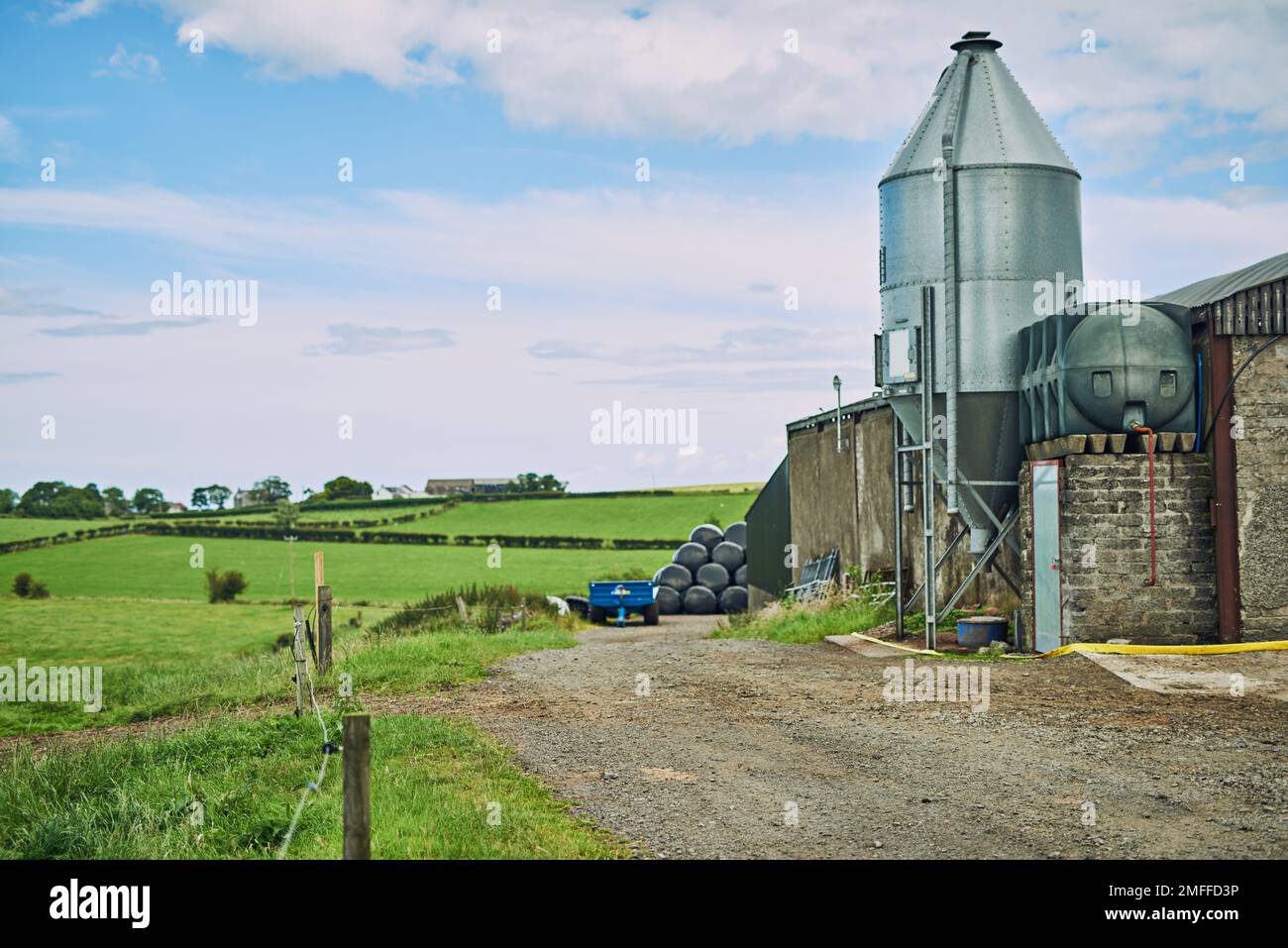 This is where the milk gets processed. a dairy factory on wide open ...