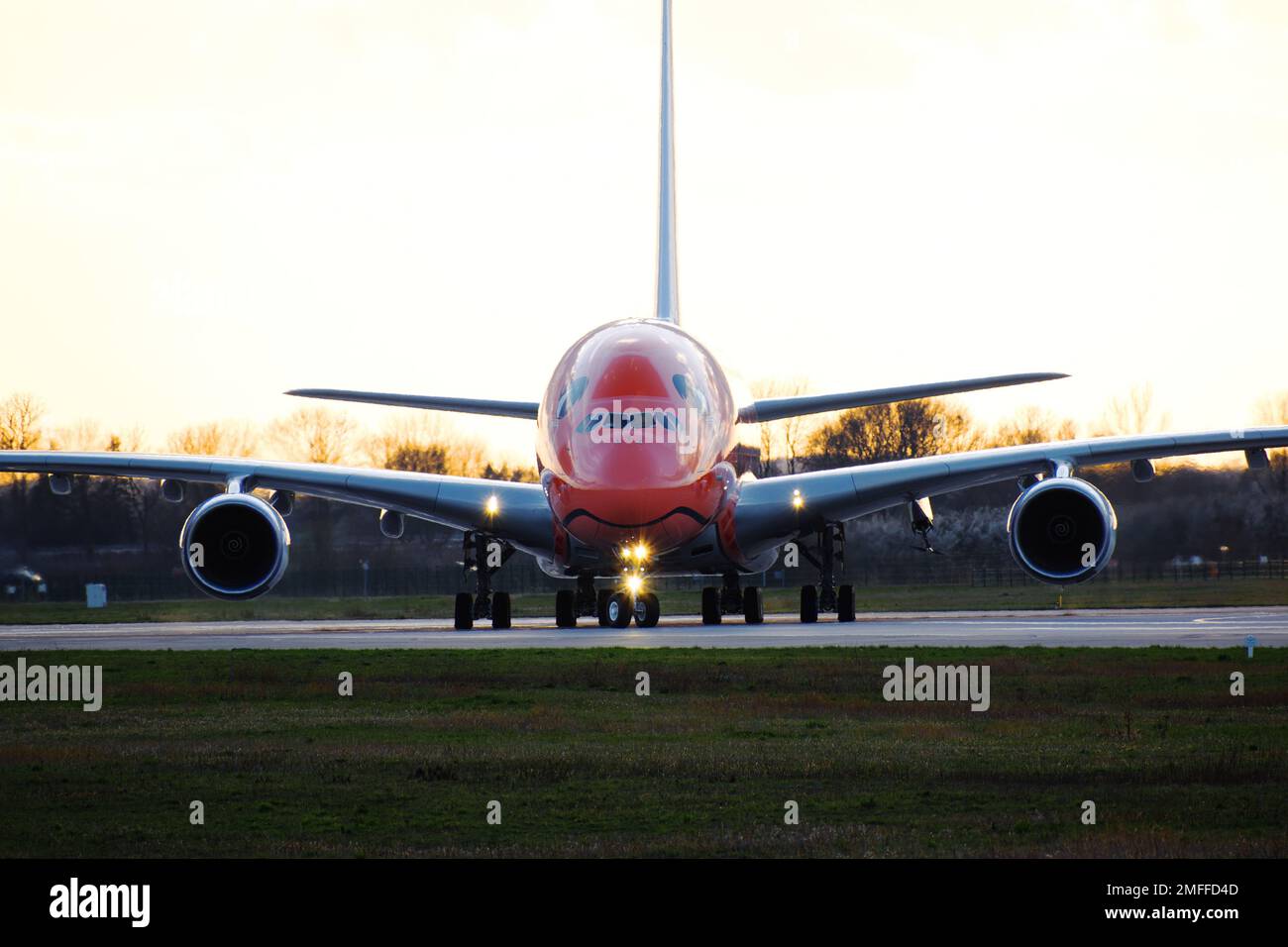 The painted ANA Airbus A380-800 from at the Airbus Plant in ...
