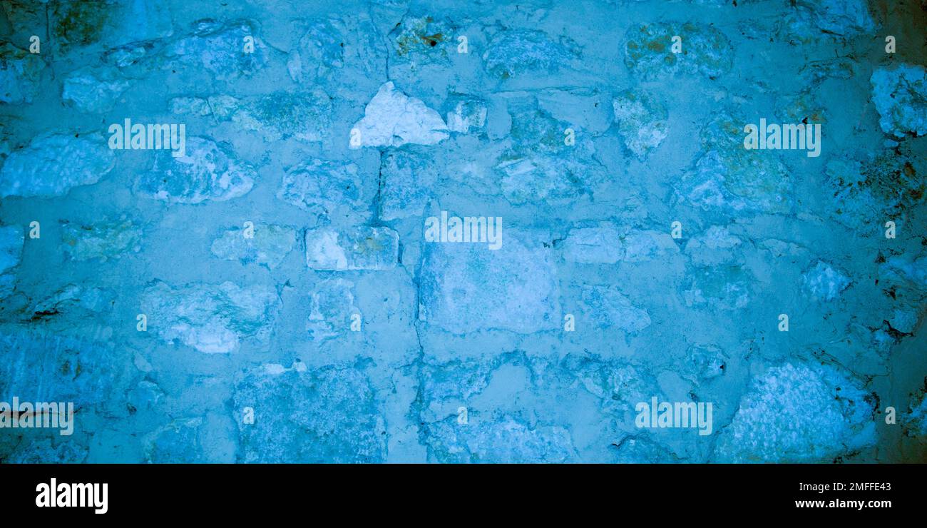 old rustic blue stone blocks wall texture relief of brick Template ...