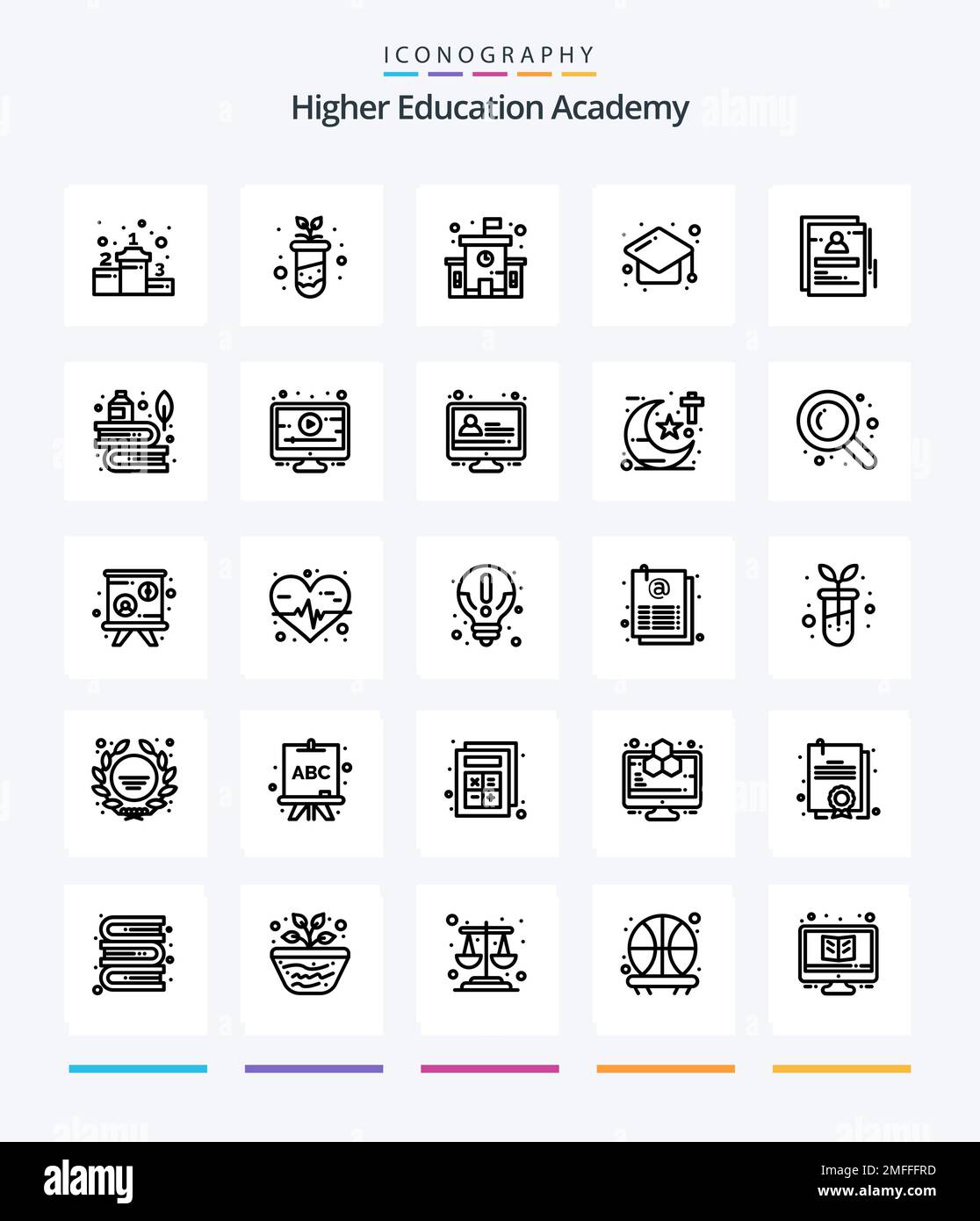 Creative Academy 25 OutLine icon pack Such As student. school ...