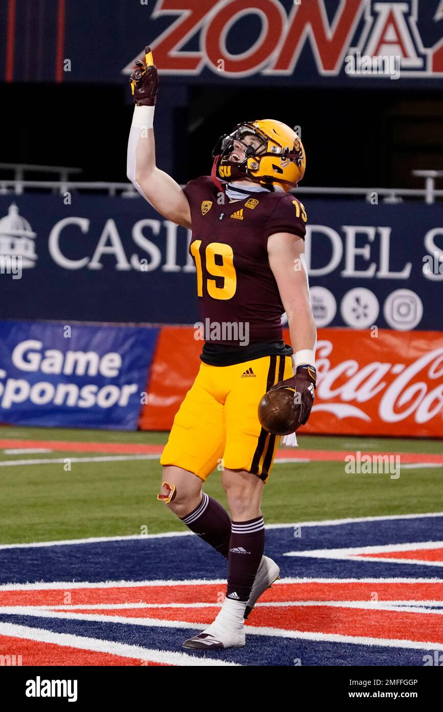 Arizona State wide receiver Ricky Pearsall celebrates after scoring a ...