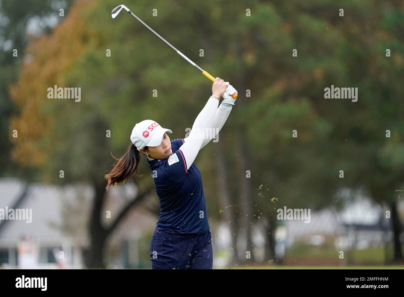 Moriya Jutanugarn, of Thailand, hits off the 10th fairway during the ...