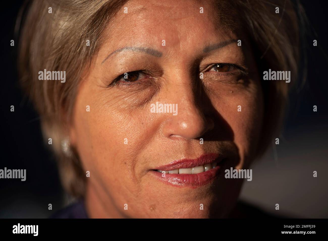 Norma Flores, 54, poses for a portrait in her home in Henderson, Nev ...