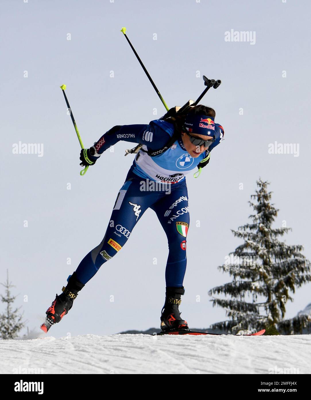 Dorothea Wierer of Italy races in the women's 7.5 sprint race at the ...