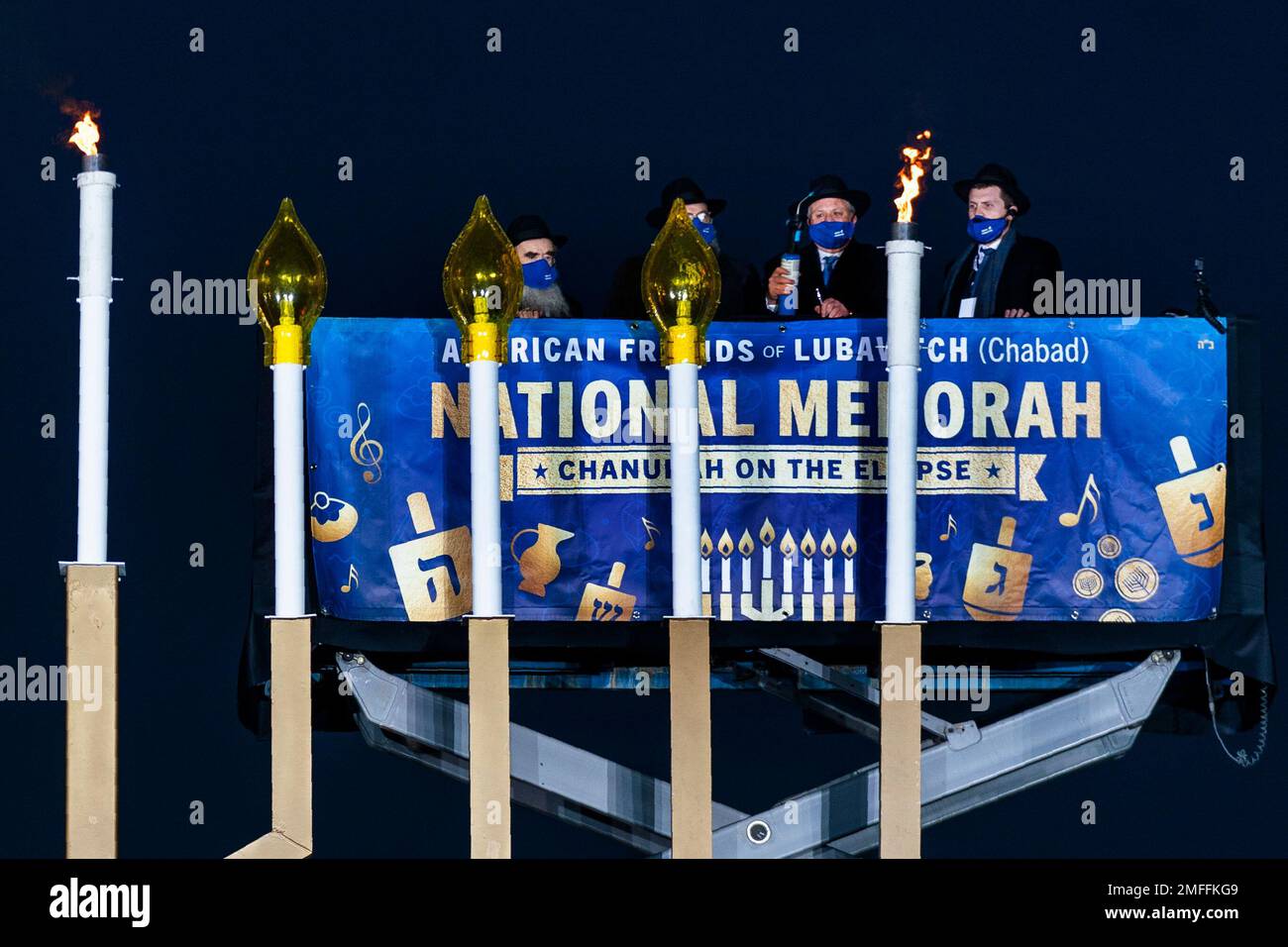Secretary of Interior David Bernhardt, center, joined by, from left ...