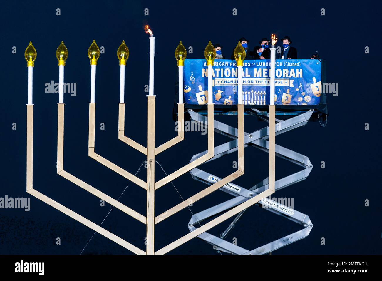 Secretary of Interior David Bernhardt, center, joined by, from left ...