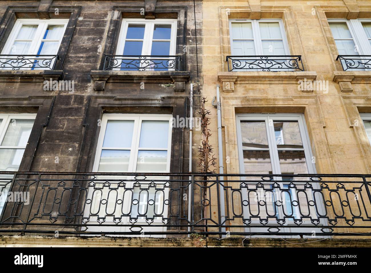 Before and After Outside cleaning facades building with difference ...