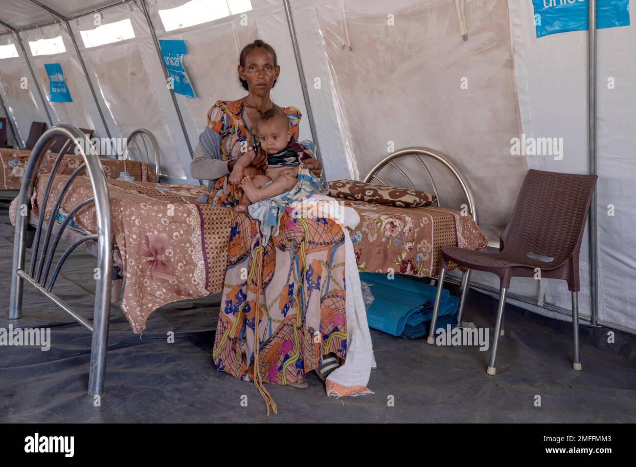 Tigrinyan refugee 38-year-old Rega Tsfay, malnourished mother of her 3 ...