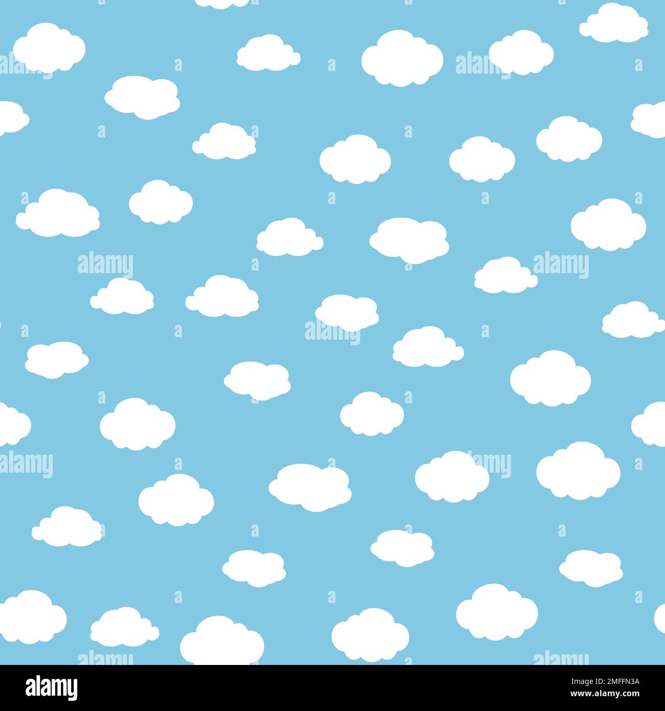 Cloud seamless pattern on blue background Stock Vector Image & Art - Alamy