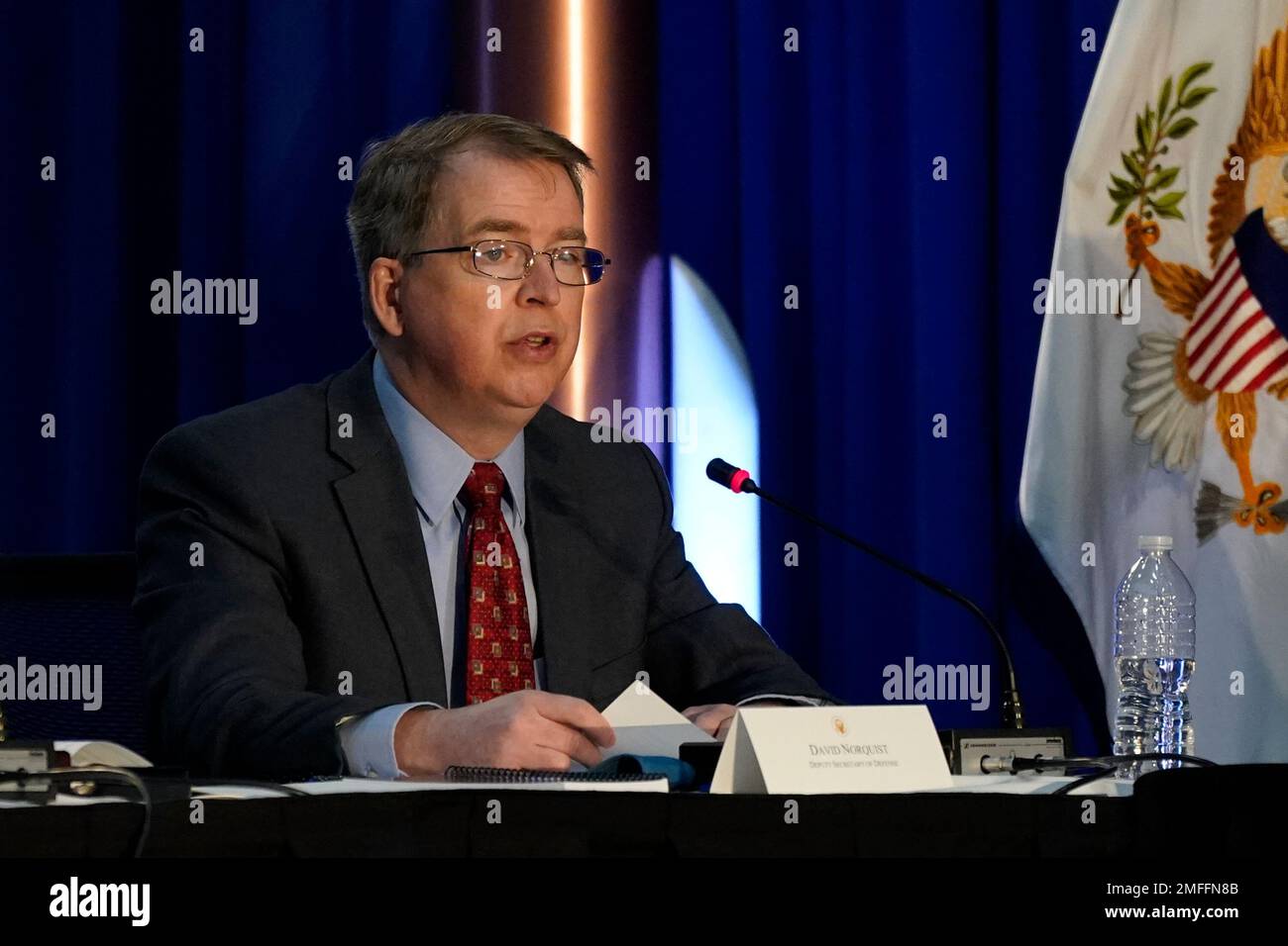 David Norquist, Deputy Secretary of Defense speaks during the eighth ...