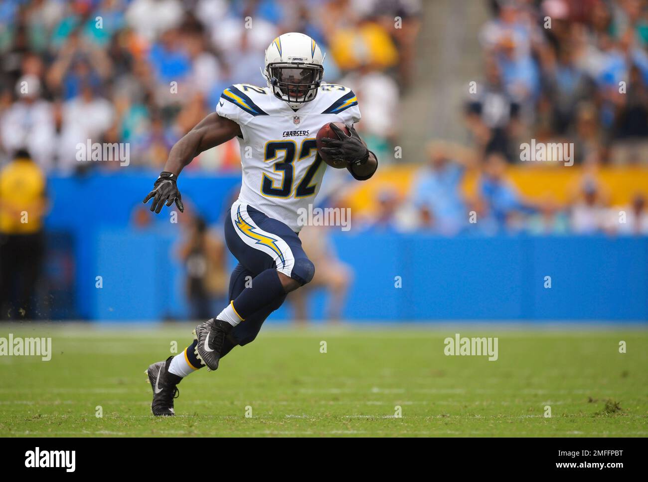 FILE - In this Sept. 17, 2017, file photo, Los Angeles Chargers running ...
