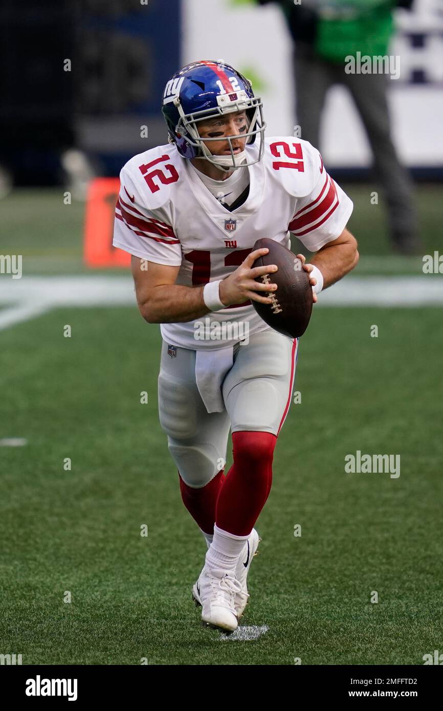 New York Giants quarterback Colt McCoy in action against the Seattle ...