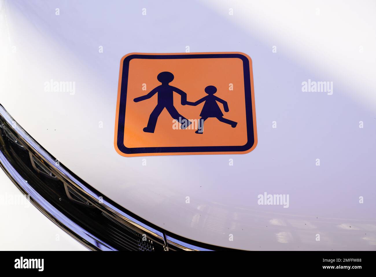 children yellow car sign kids on board stickers for child ...