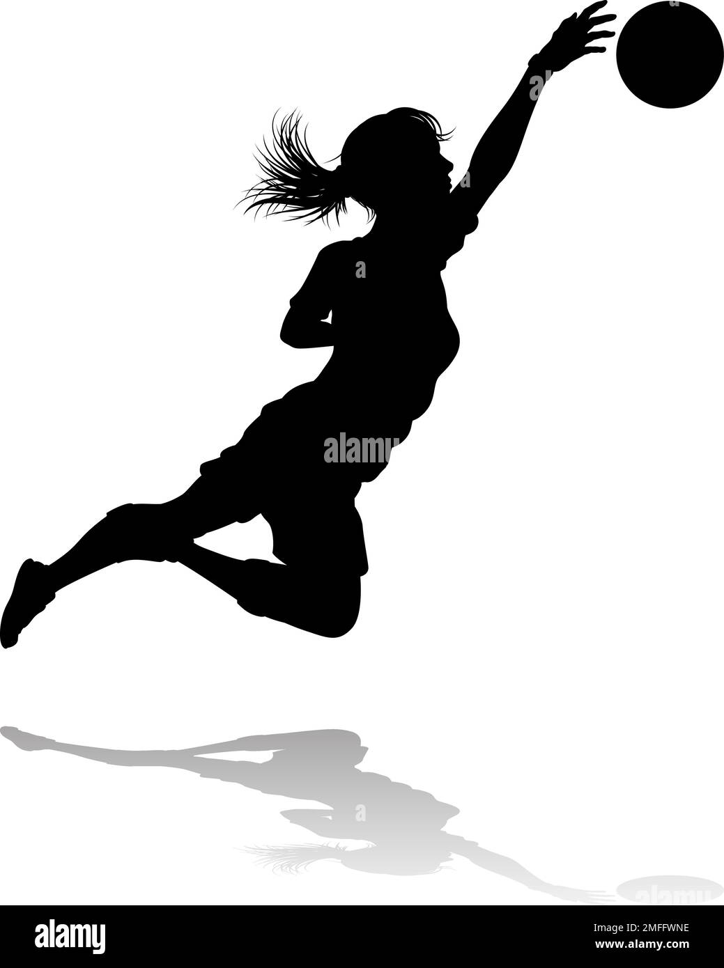 Female soccer players Stock Vector Images - Alamy
