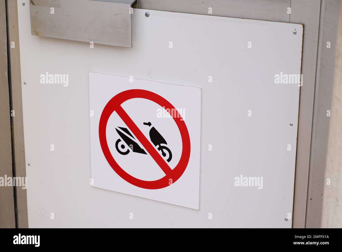 motorcycle scooter prohibited traffic sign No moped motorbike no ...