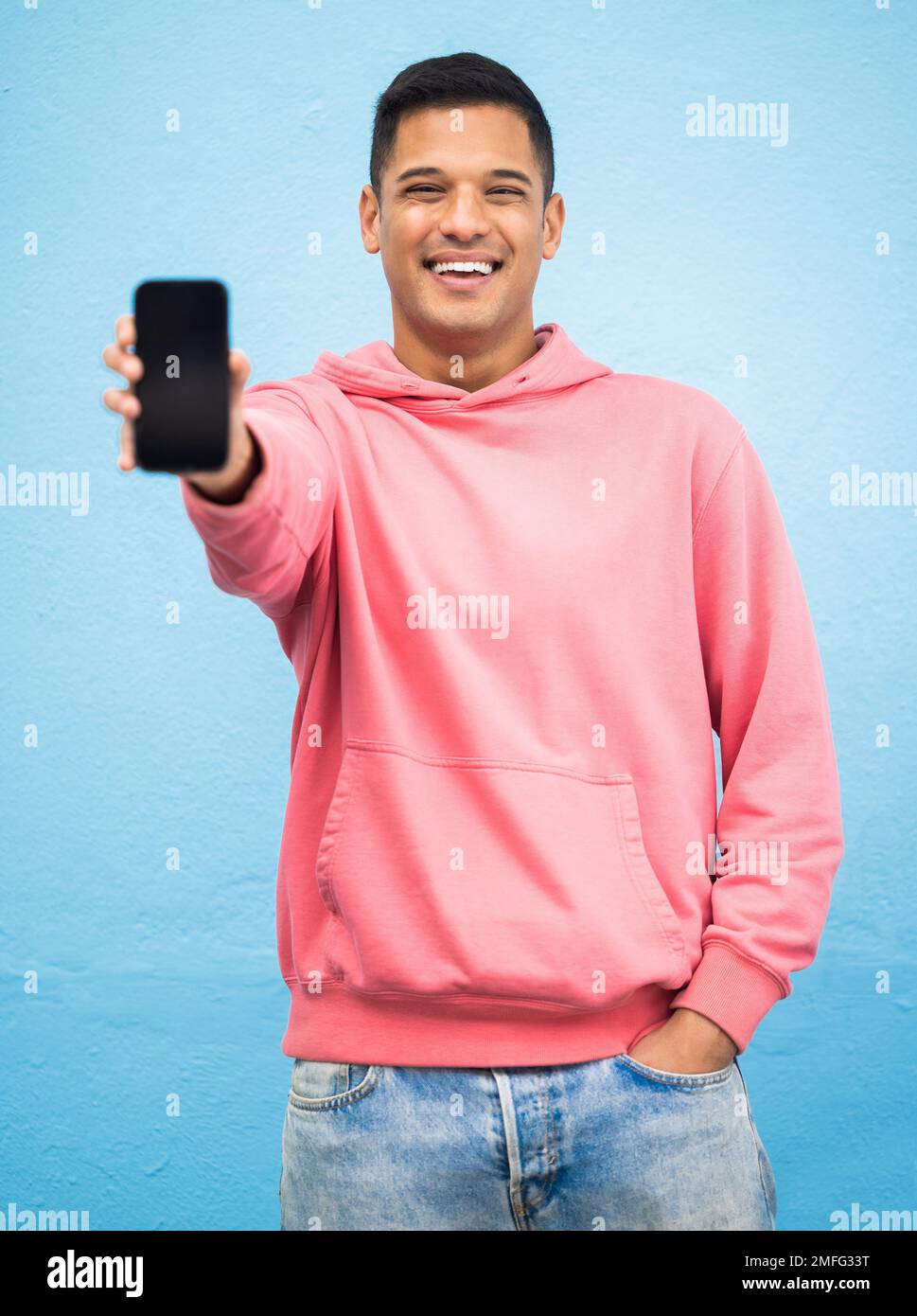 Blue social model design hi-res stock photography and images - Alamy