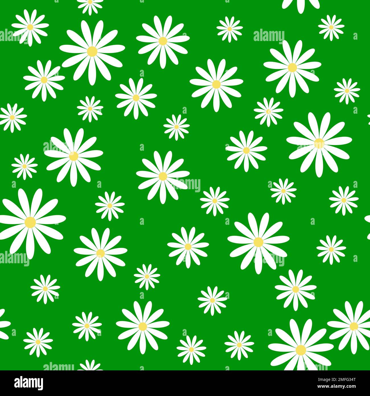 Daisies on green paper Stock Vector Images - Alamy