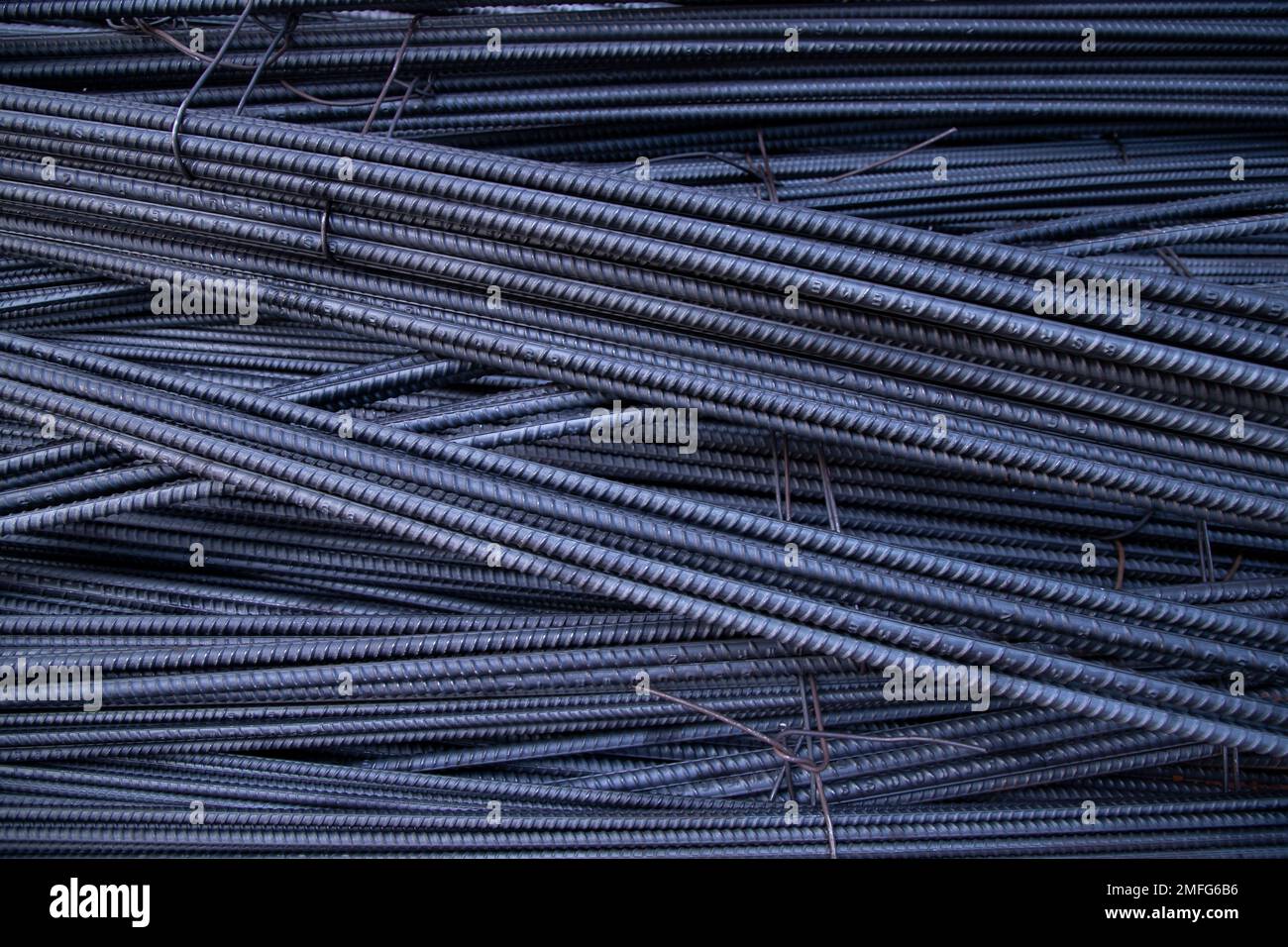 steel wire for construction, close-up of steel wire for construction ...