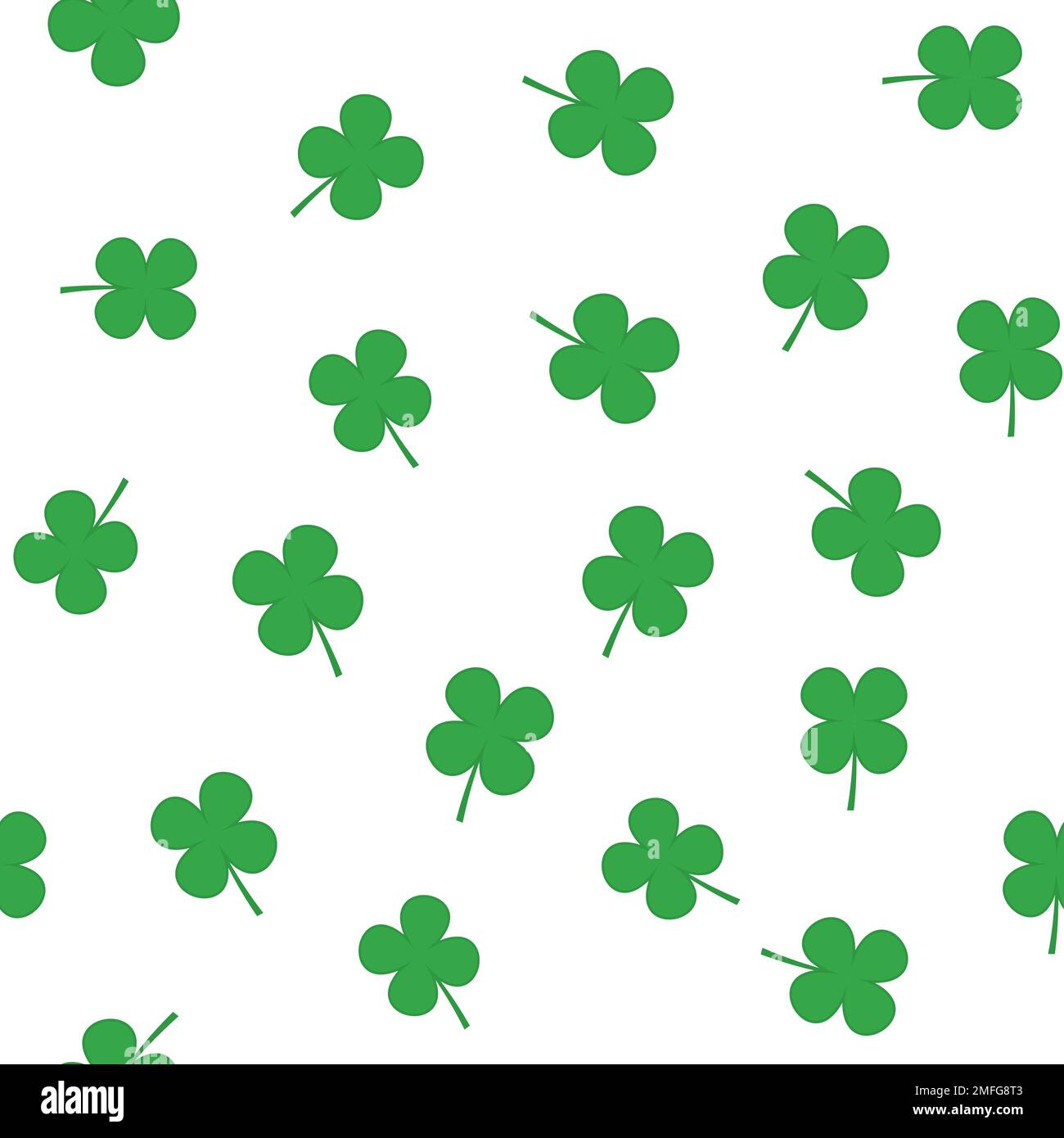 Clover Leaf Seamless Pattern Vector Illustration Stock Vector Image